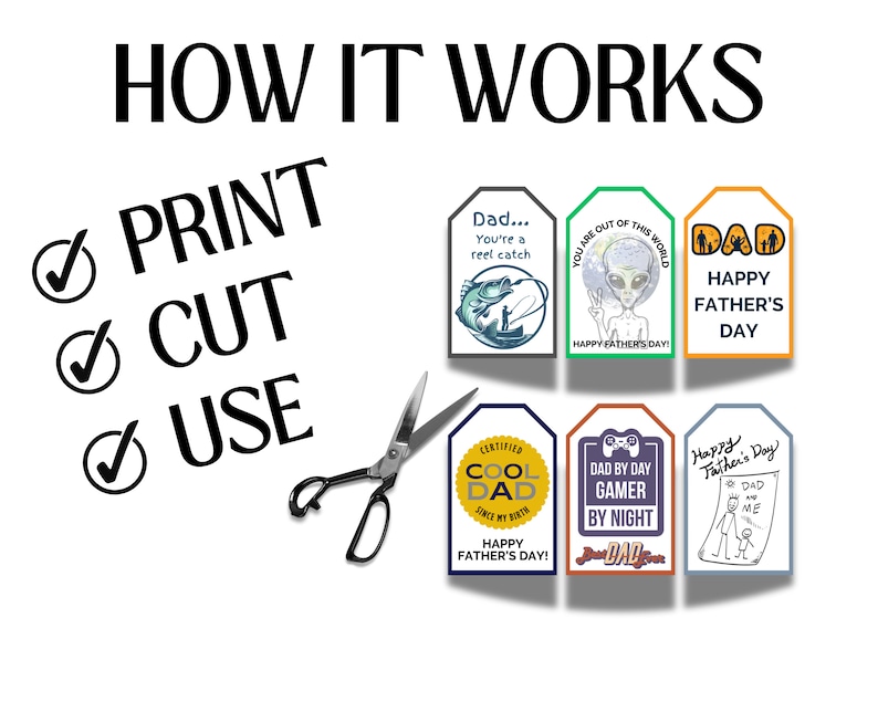 Fathers Day Gift Tags Printable | Best Dad Tag and Goodie Bag Labels ...