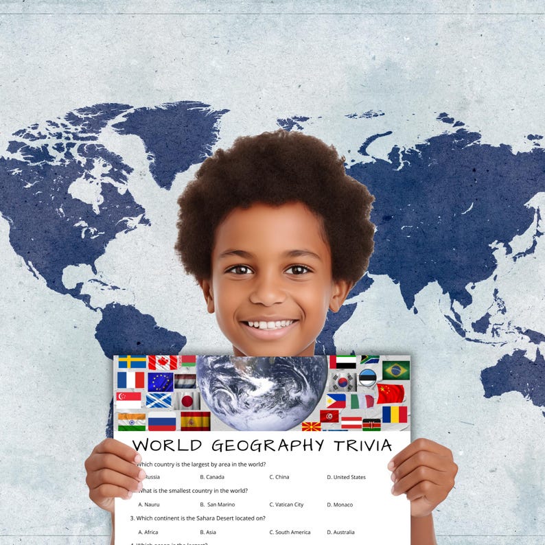 World Geography Printable Quiz | Landmarks Trivia Game | Educational ...