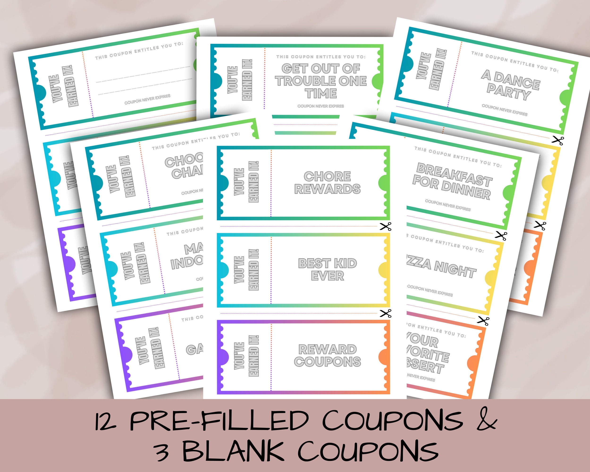 Kids Reward Coupon Book Vol. 2: Chore & Behavior Printable (digital ...