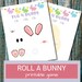 Roll a Bunny Easter Dice Game for Kids | Spring Family Party Games ...