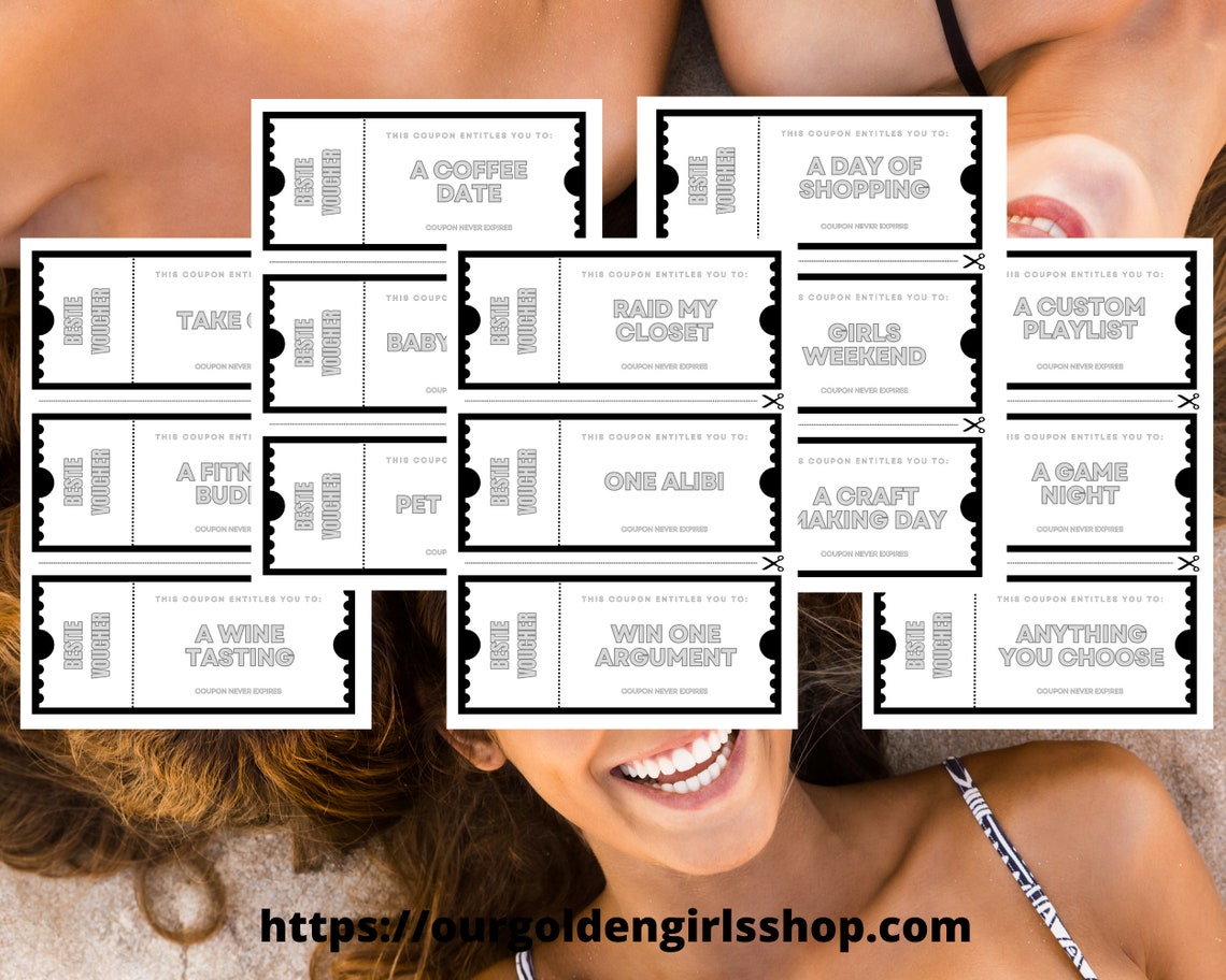 Best Friend Coupon Book | Friendship Coupons | Gift Vouchers for ...