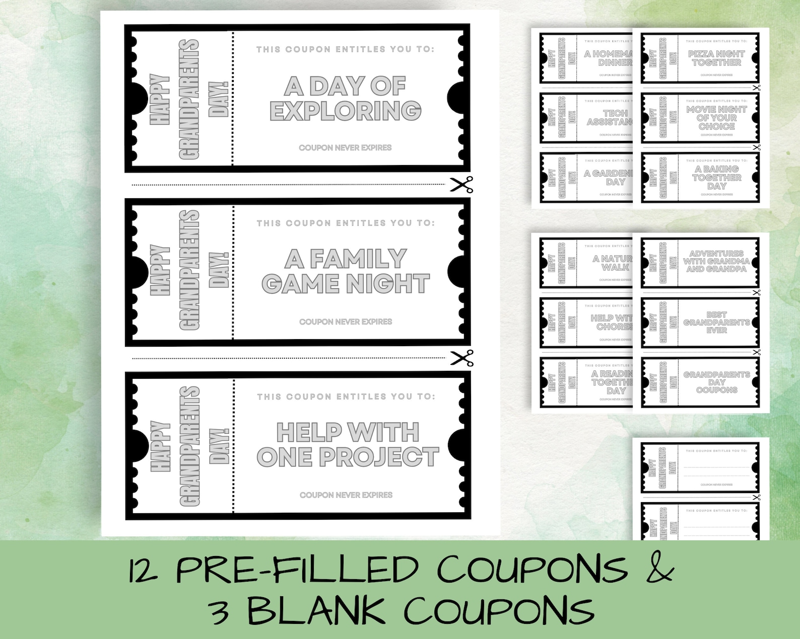 Grandparents Day Printable Coupon Book | Gifts for New Grandparents ...