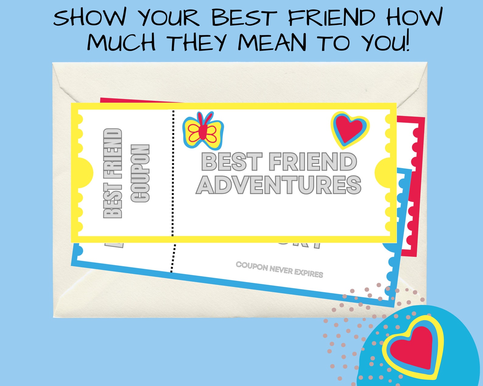 Best Friend Coupon Book | Kids Friendship Coupons | Gift Vouchers for ...
