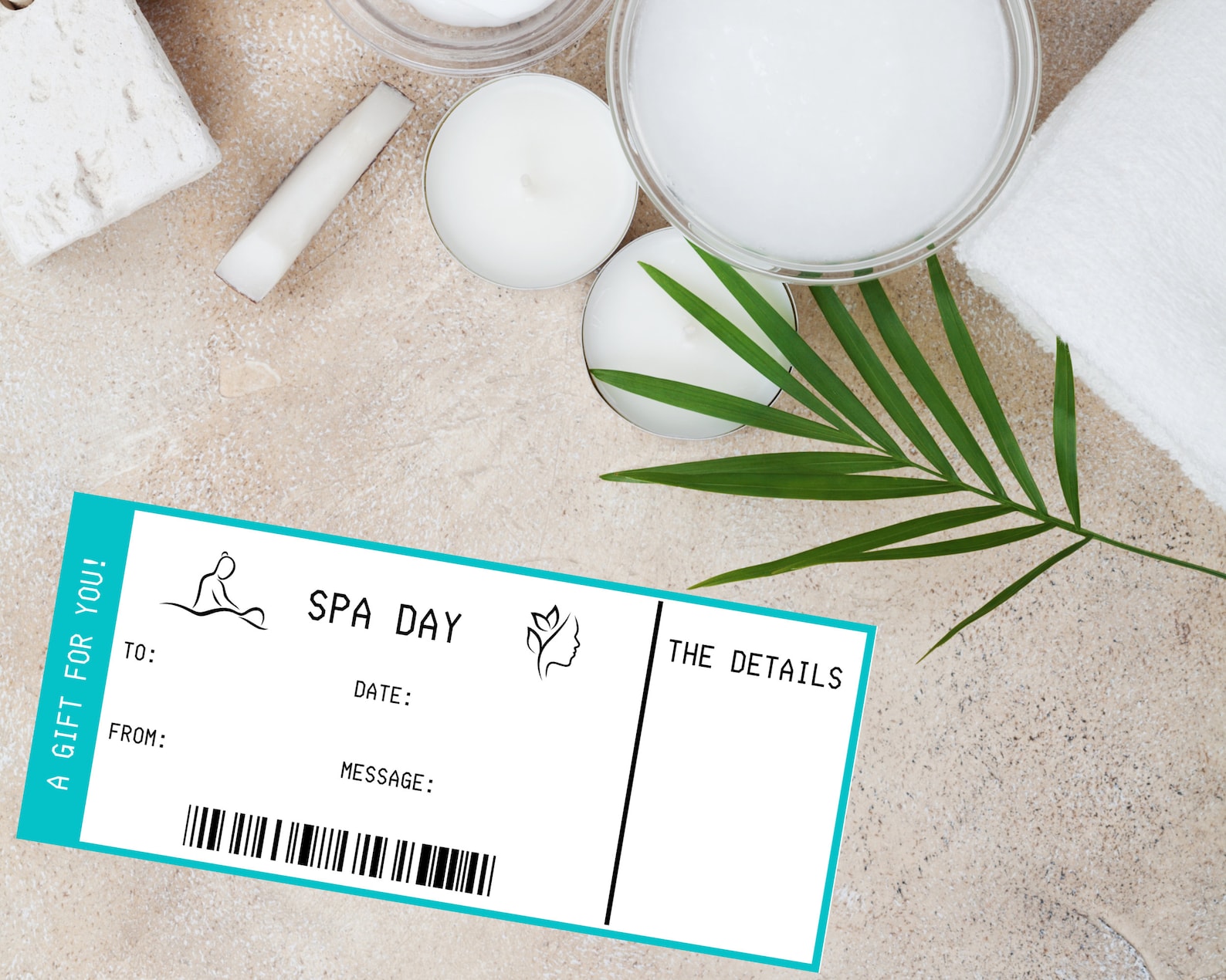 Spa Day Gift Ticket: Printable Massage & Facial Voucher (PDF) - Etsy