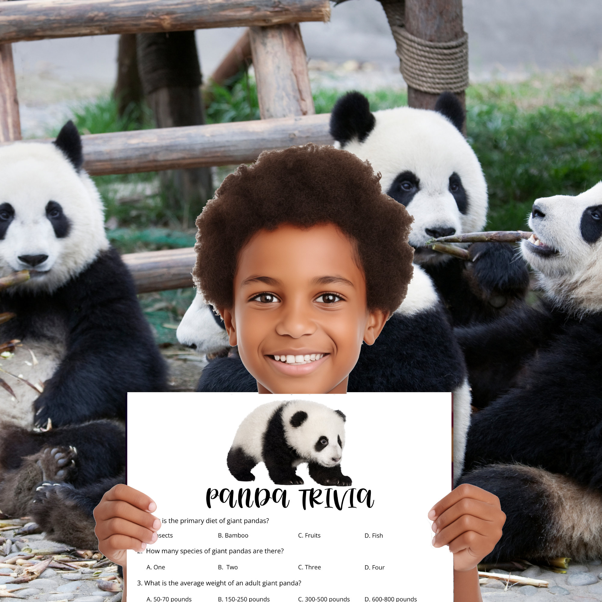 Panda Printable Quiz | Giant Panda Trivia Game | Animal Classroom ...