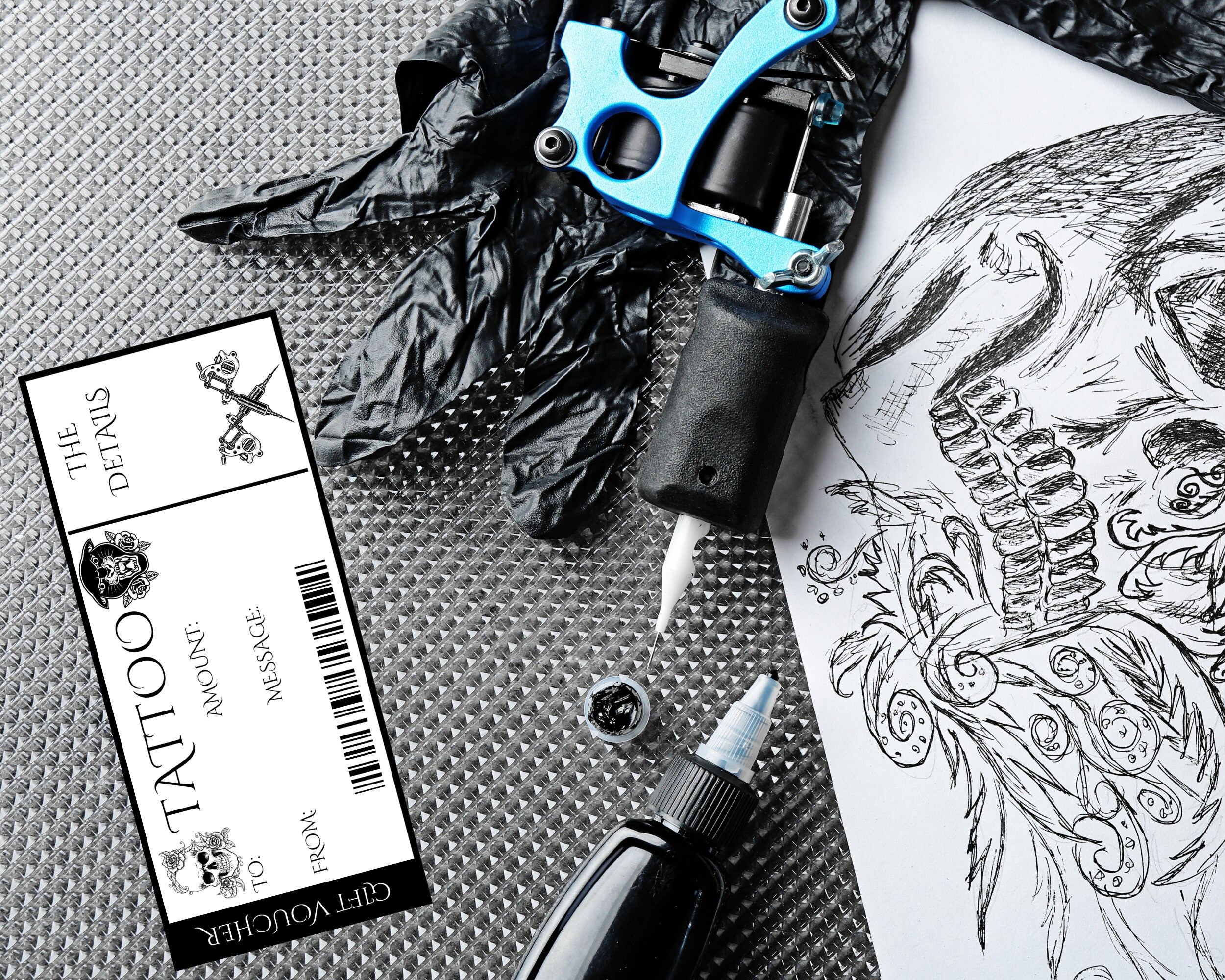 Tattoo Gift Certificate Printable: Tattoo Lover Present (PDF) - Etsy