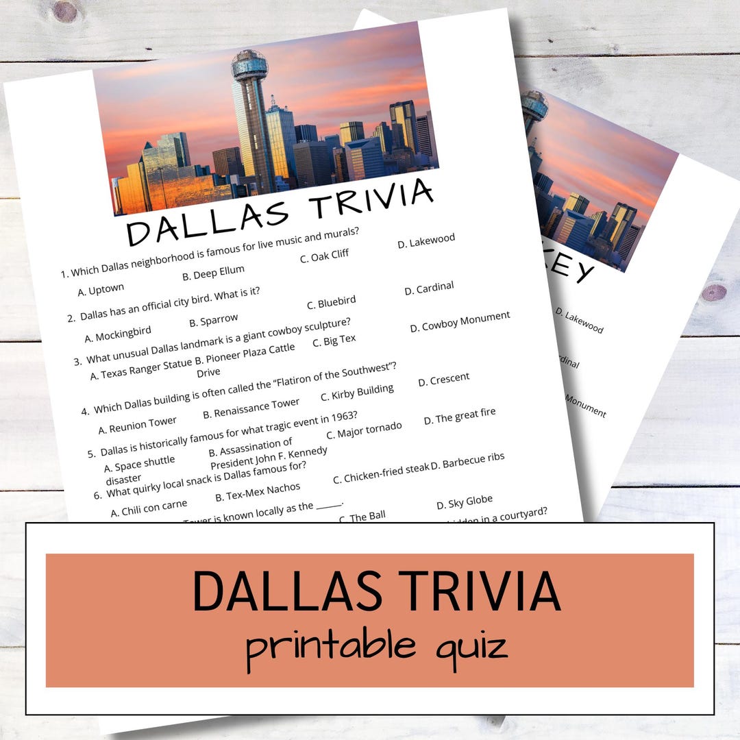 Dallas Trivia Game | Texas Quiz | USA Fun Facts | 10 Questions and ...