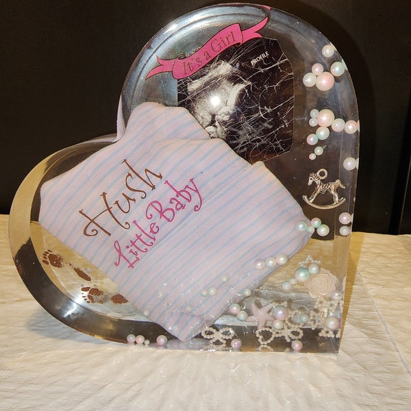 Large Memorial Resin Heart - Etsy