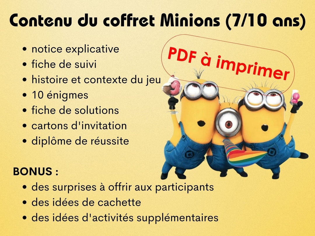 Minions Themed Treasure Hunt (children Aged 7 to 10) - Etsy