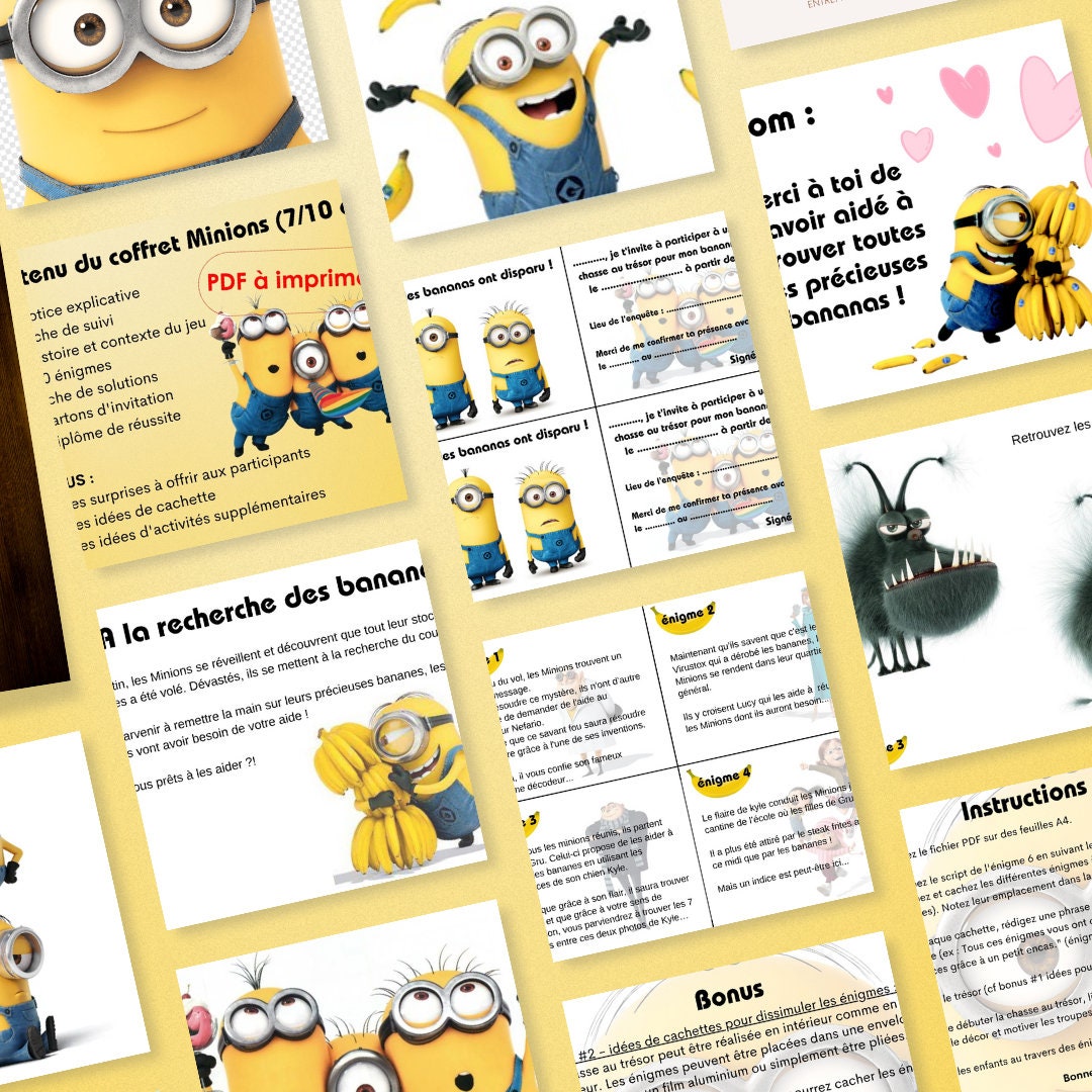Minions Themed Treasure Hunt children Aged 7 to 10 - Etsy