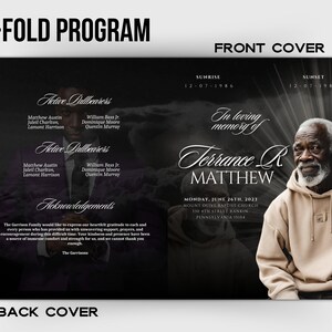BLACK SUNRISE BOOKLET Memorial Program (8 Pages) | Yellow Cloud Funeral ...