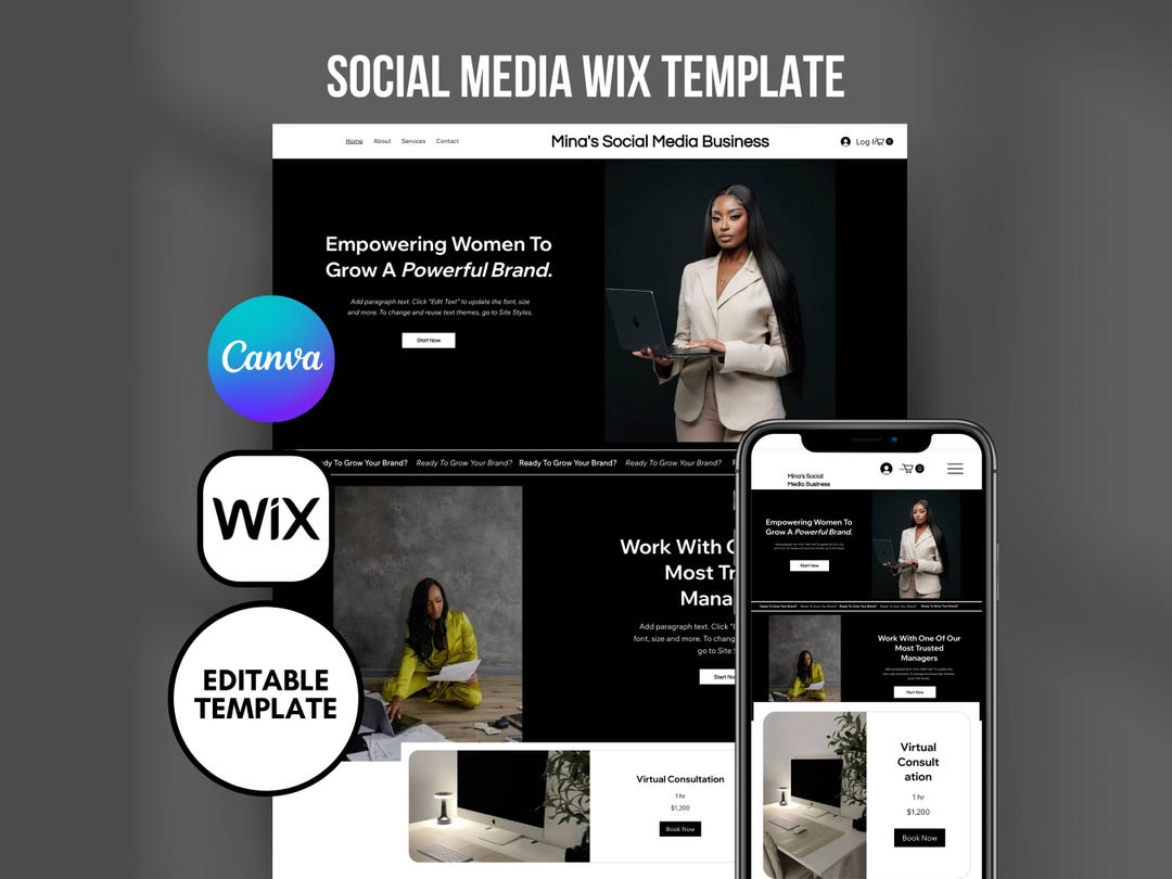 Social Media Wix Website Design, Website Template, Agency Website, Wix ...