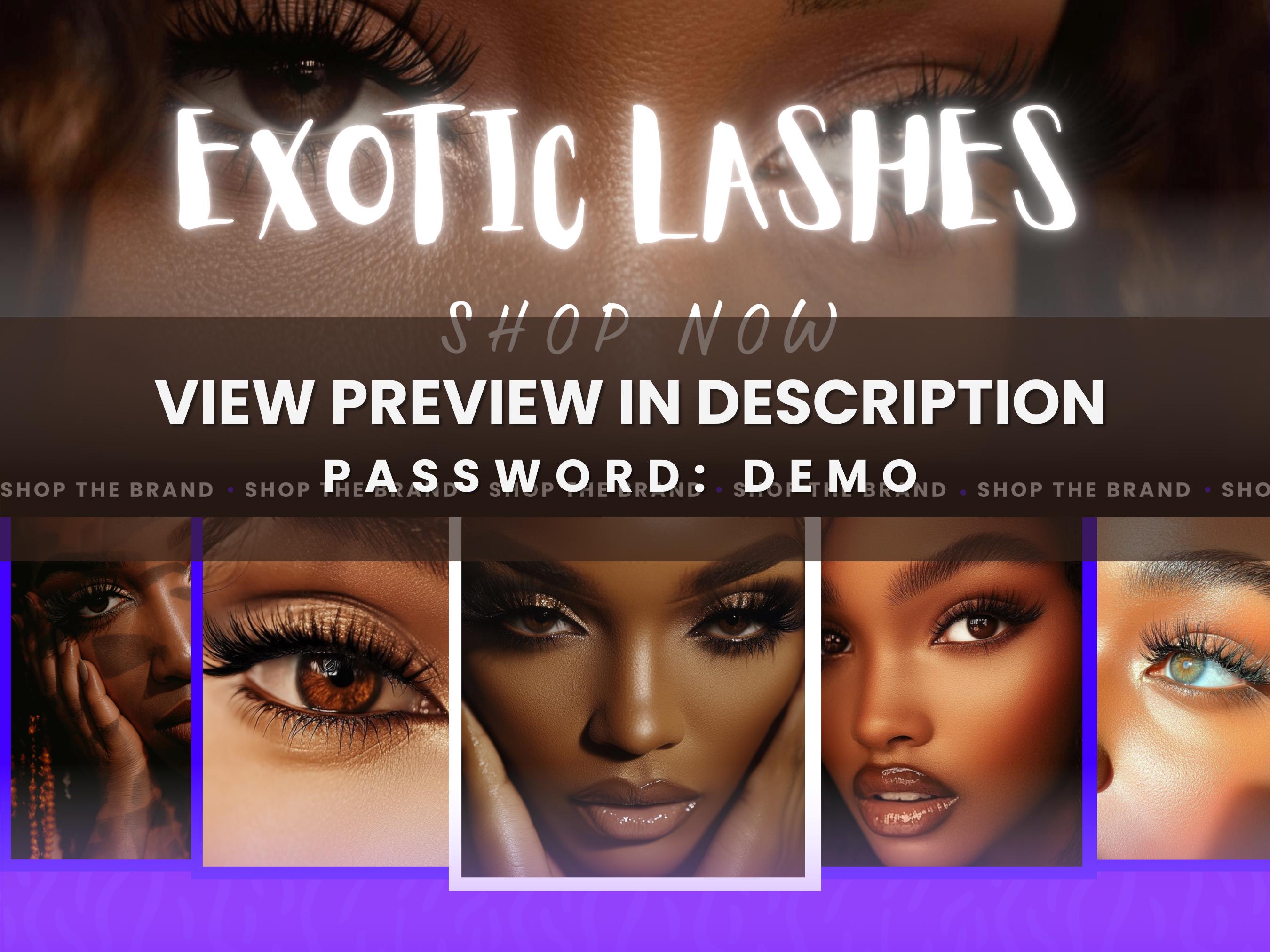Lash Tech Shopify Theme: Bronze Website Template & Banners - Etsy