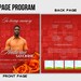 Funeral Programs Editable Template 2 Page 8.5x11 Mens ORANGE Tiled ...