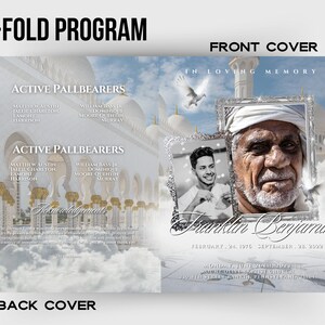 8.5"x 11" White and Silver Obituary Template (4 Pages)silver Style ...