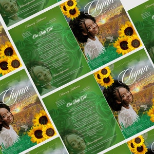 Green Funeral Program Template: Celebration of Life Keepsake (digital ...