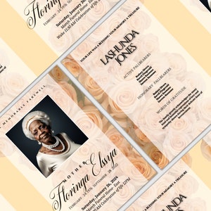 Funeral Program Template: Elegant Memorial Brochure (canva, 8 Page) - Etsy