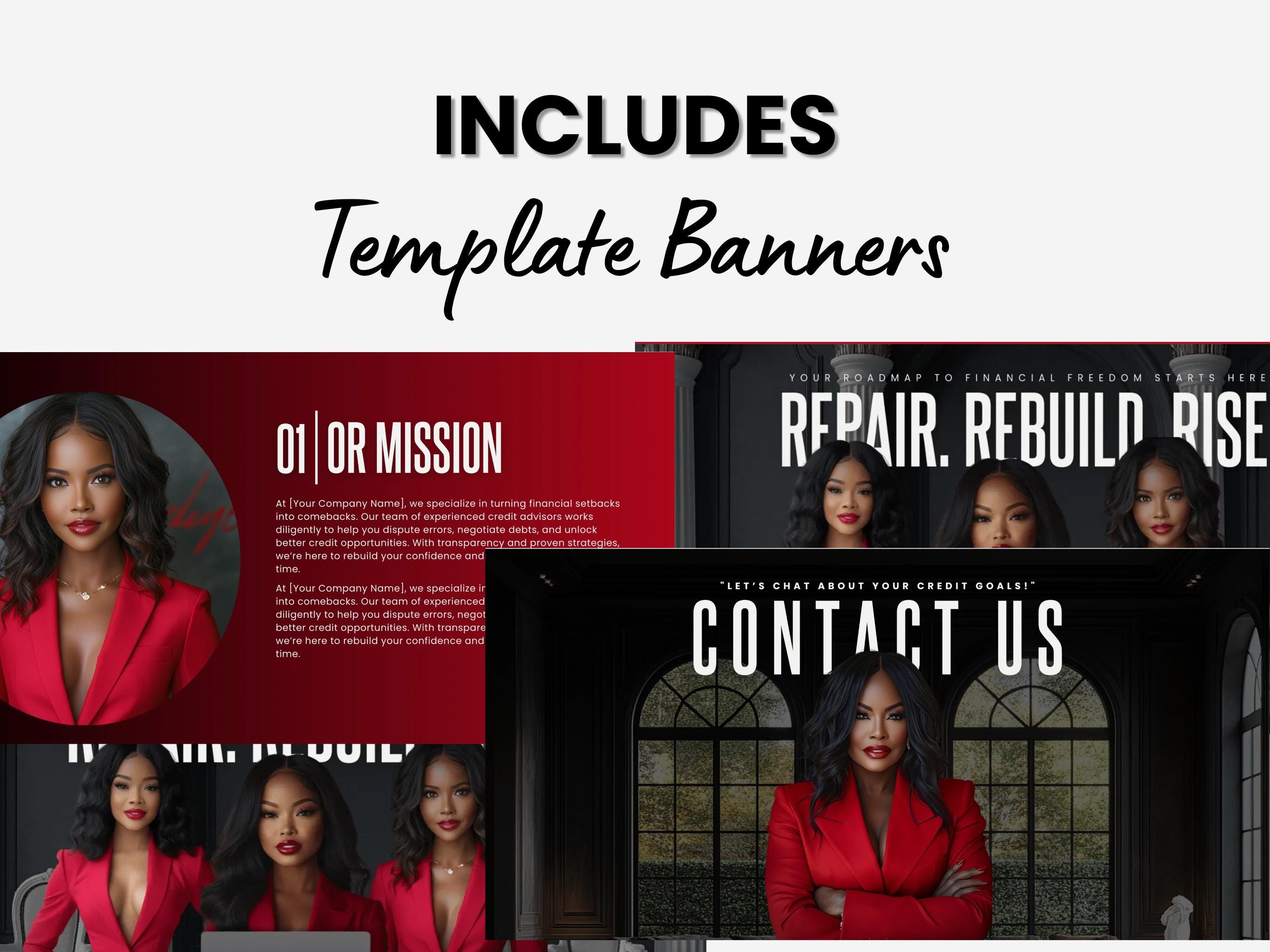 Credit Repair Shopify Theme: Editable Banners, Corporate Website - Etsy