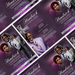 Purple Elegant Funeral Program Template: 8-page Booklet (digital ...