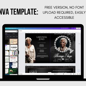 Elegant Funeral Program Template: 8-page Memorial Booklet (DIY Canva ...