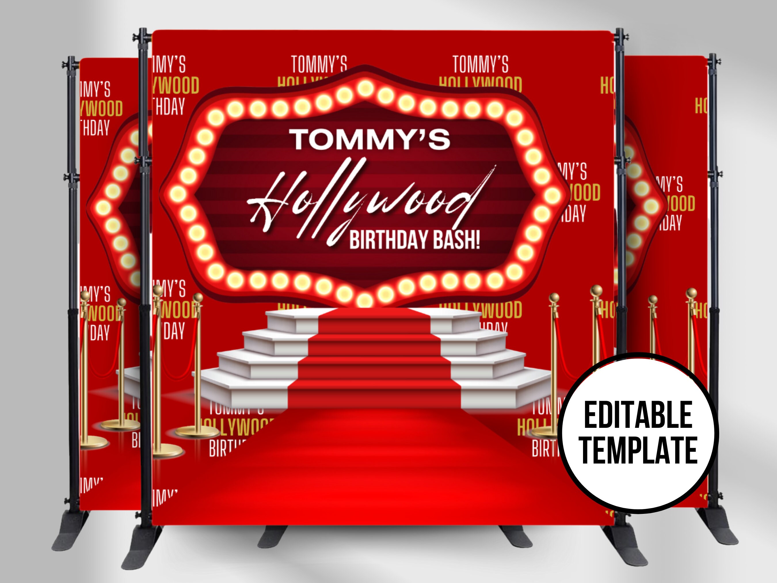Step Repeat Backdrop Hollywood