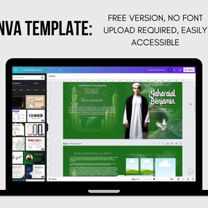 8.5"x 11" Green Islamic Funeral Template (8 Pages)women's Muslim Style ...