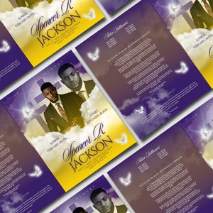 YELLOW SUNRISE BOOKLET Memorial Program (8 Pages) | Yellow Cloud ...