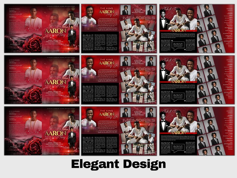 Gold Magazine Vogue Style Memorial Program Gq Men's Style Funeral ...