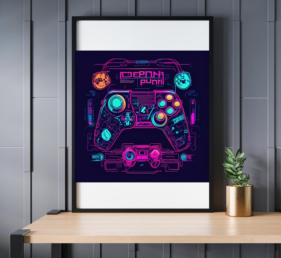 Gaming Poster, Digital Gaming Poster, Gaming Picture Room, Neon, Decor ...
