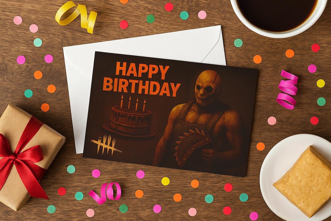 DBD Birthday Card – Funny Gamer Postcard – Horror Game Gift – Instant ...