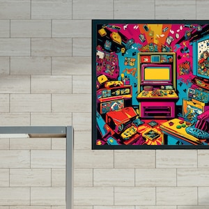 Gaming Poster-digital Gaming Poster -gaming Picture-room-neon Decor ...