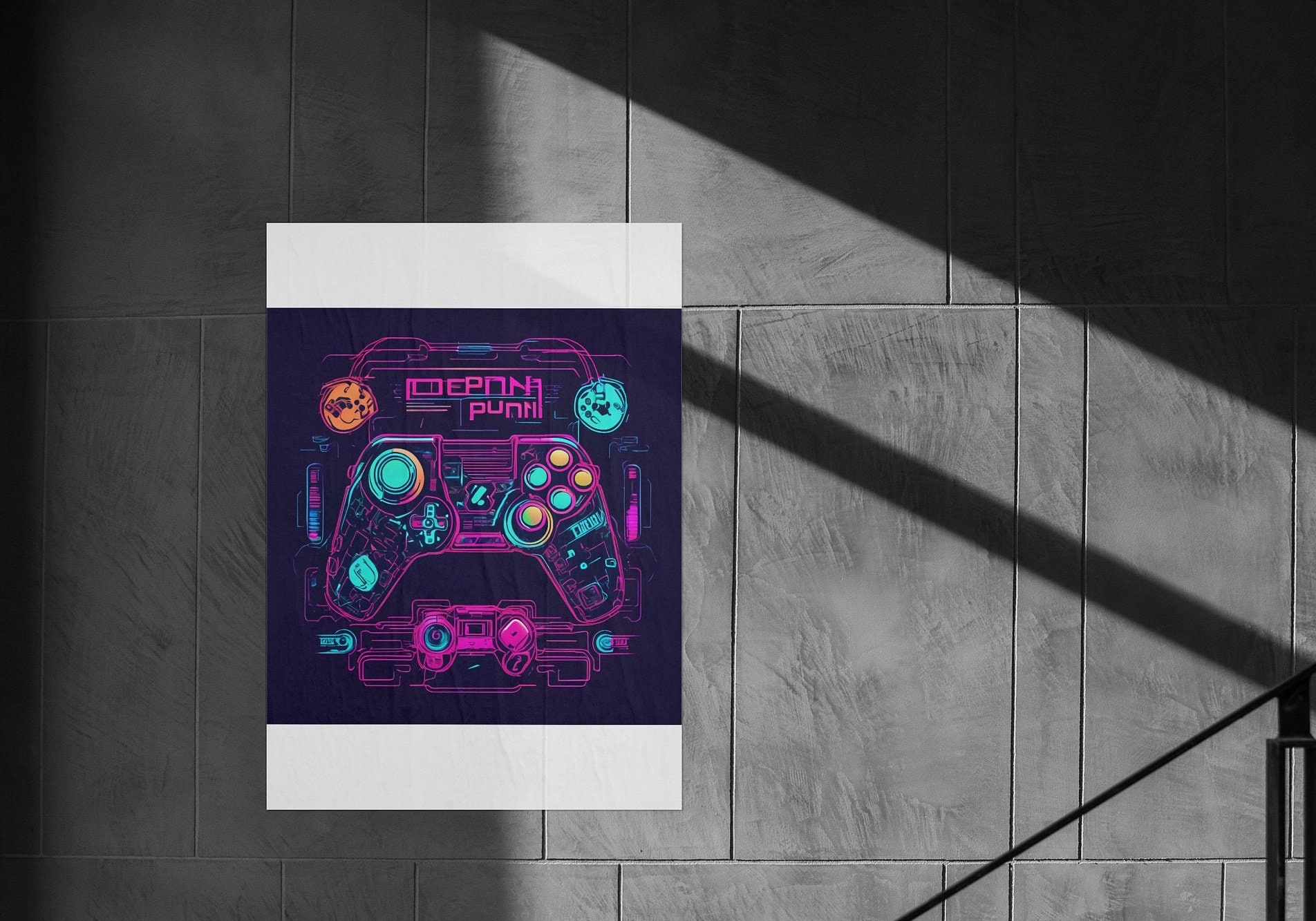 Gaming Poster, Digital Gaming Poster, Gaming Picture Room, Neon, Decor ...