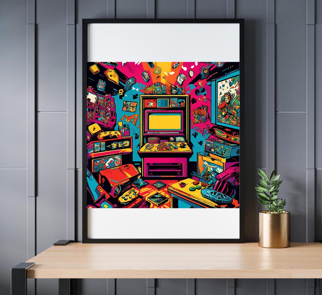 Gaming Poster-digital Gaming Poster -gaming Picture-room-neon Decor ...