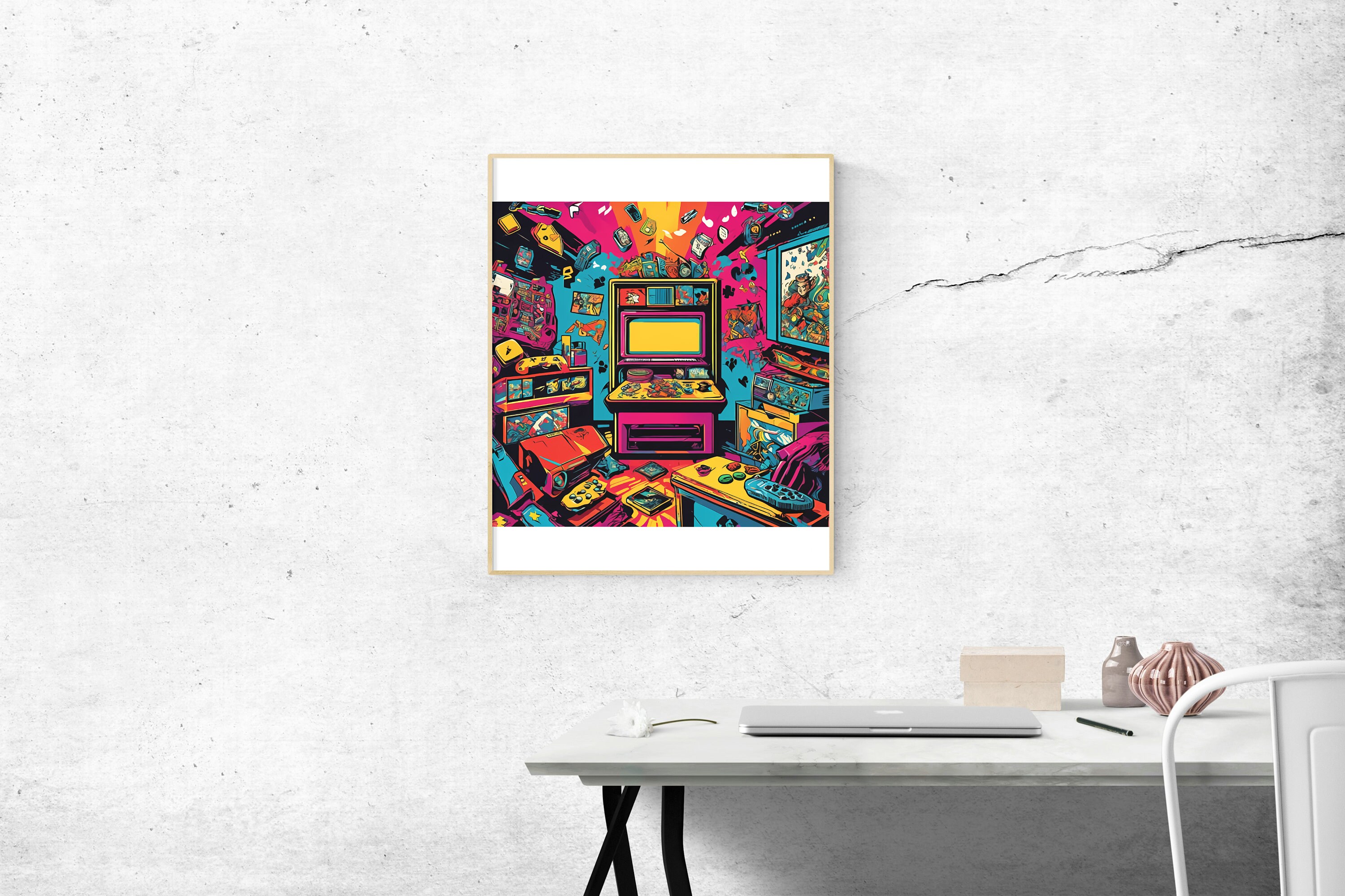 Gaming Poster-digital Gaming Poster -gaming Picture-room-neon Decor ...