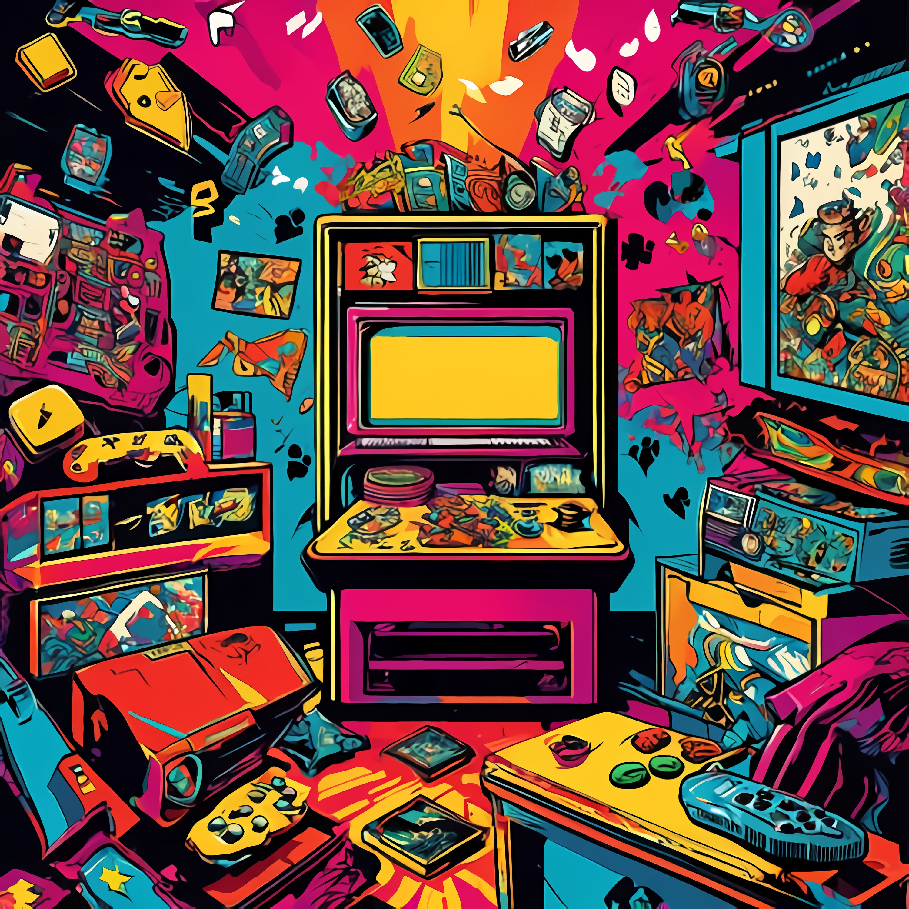 Gaming Poster-digital Gaming Poster -gaming Picture-room-neon Decor ...