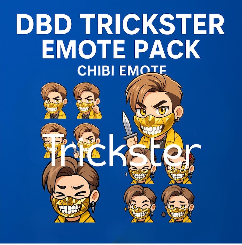 DBD Trickster Emote Pack | DBD Twitch & Discord Emotes | Chibi Style ...