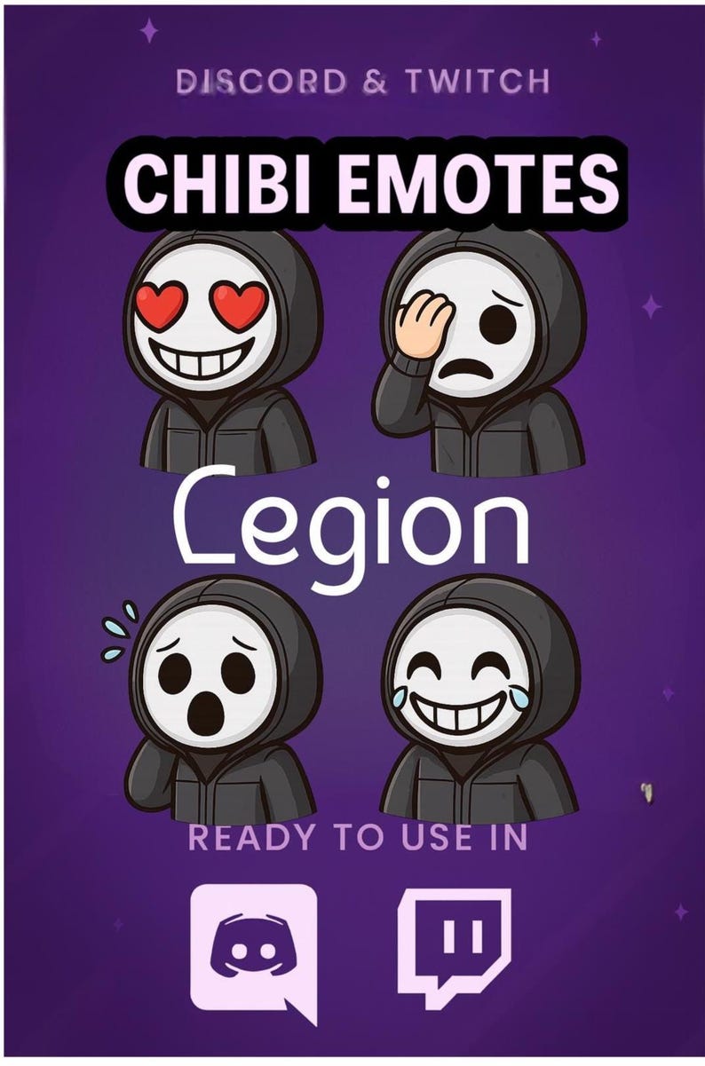 DBD Legion Chibi Emotes – DBD Twitch & Discord Emoji Set – Horror Gamer ...