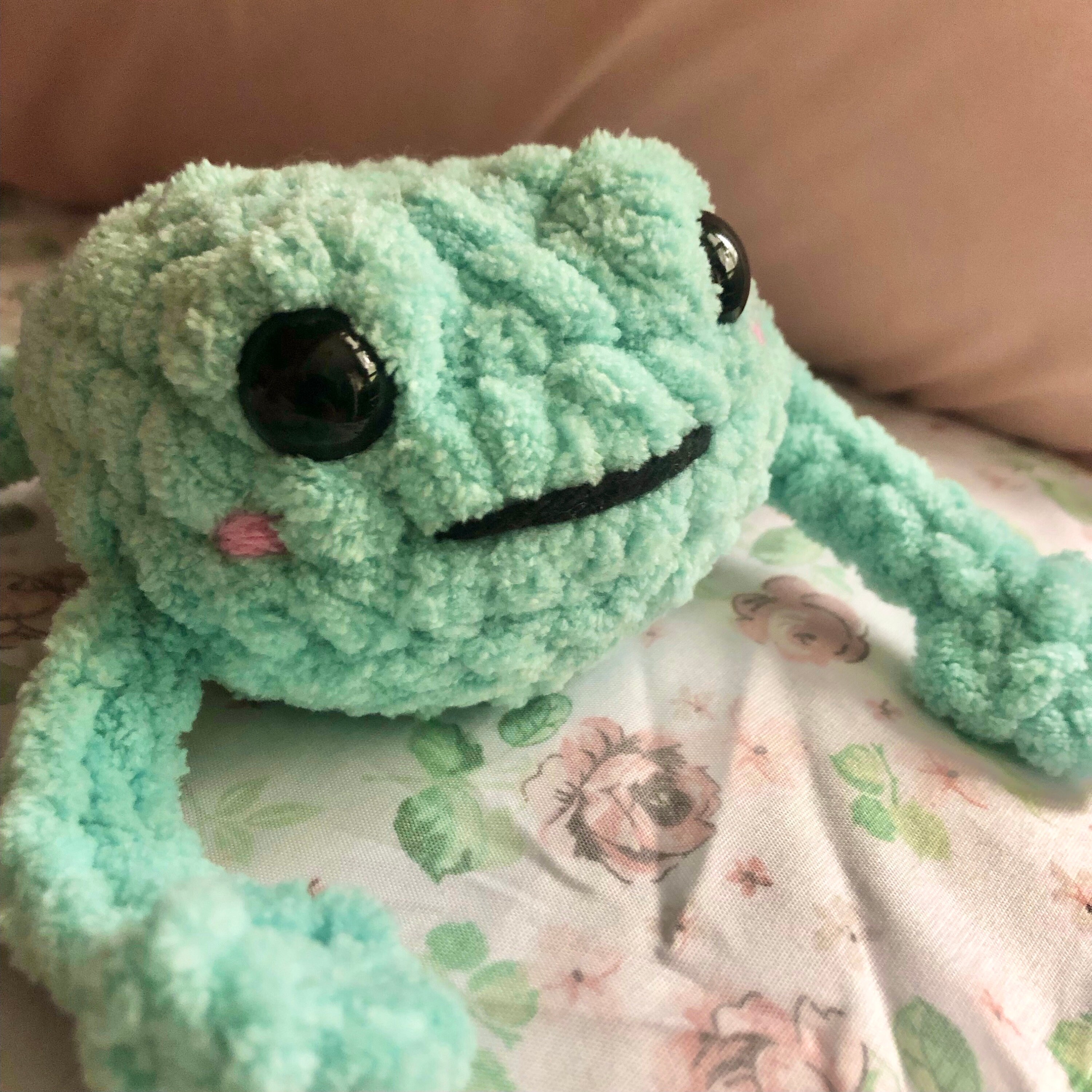 Crochet Fluffy Bull-frog Plushie Frog Plush Amigurumi Frog - Etsy