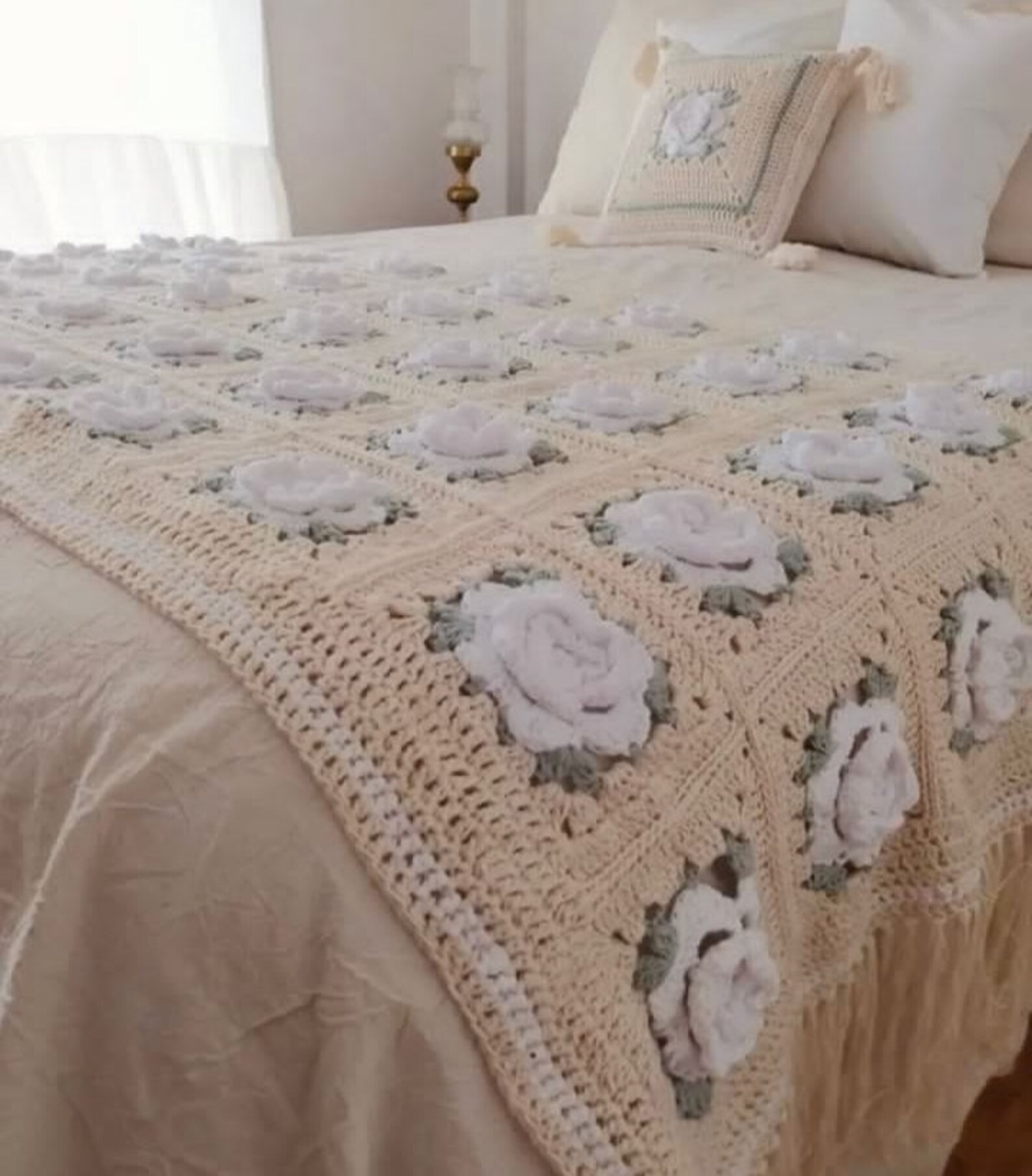 Handmade Bed Runner Unique Bed Decor Embroidered Bed Accent ...