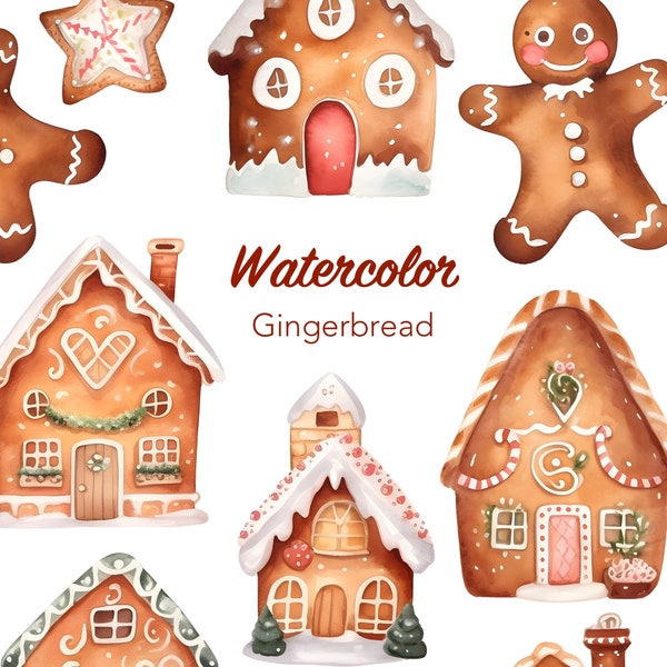Gingerbread Clipart - Etsy