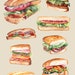 Watercolor Clipart Sandwich, Food Clip Art, Lunch Illustrations, Cafe ...