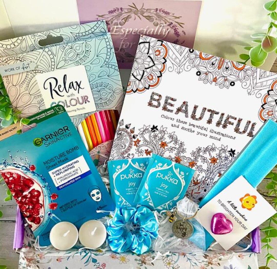 Adult Colouring Book Gift Set, Adult Colouring Hamper, Art Therapy Gift ...