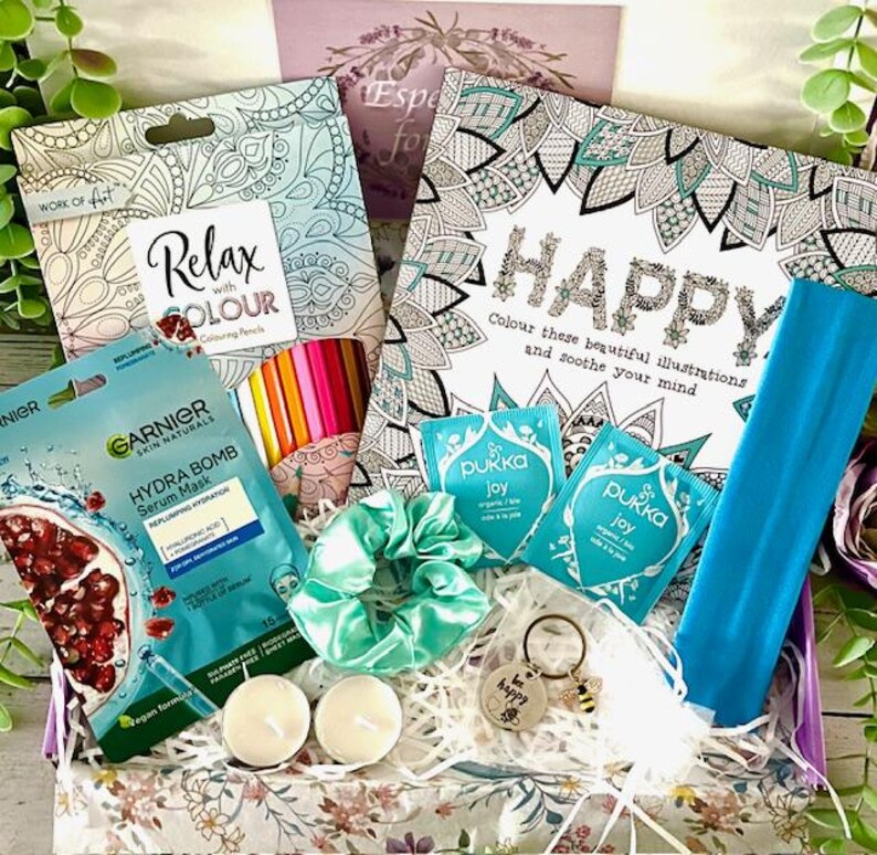 Adult Colouring Book Gift Set, Adult Colouring Hamper, Art Therapy Gift ...