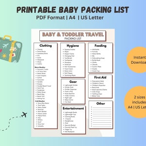 The Ultimate Packing List for Baby & Toddler Travel | Printable ...
