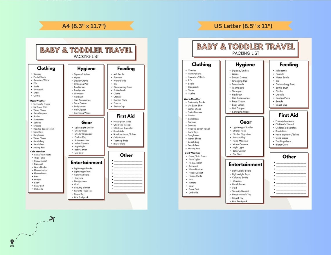 The Ultimate Packing List for Baby & Toddler Travel | Printable ...