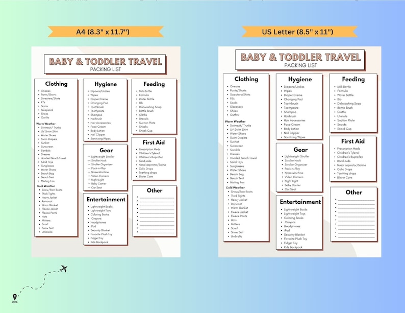 The Ultimate Packing List for Baby & Toddler Travel | Printable ...