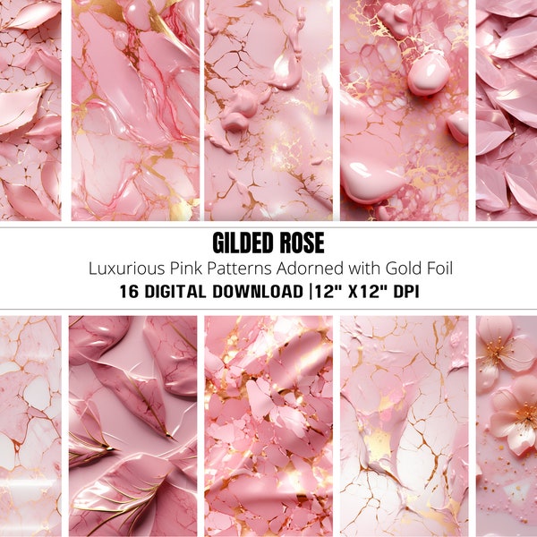 Gold Foil Digital Paper - Etsy