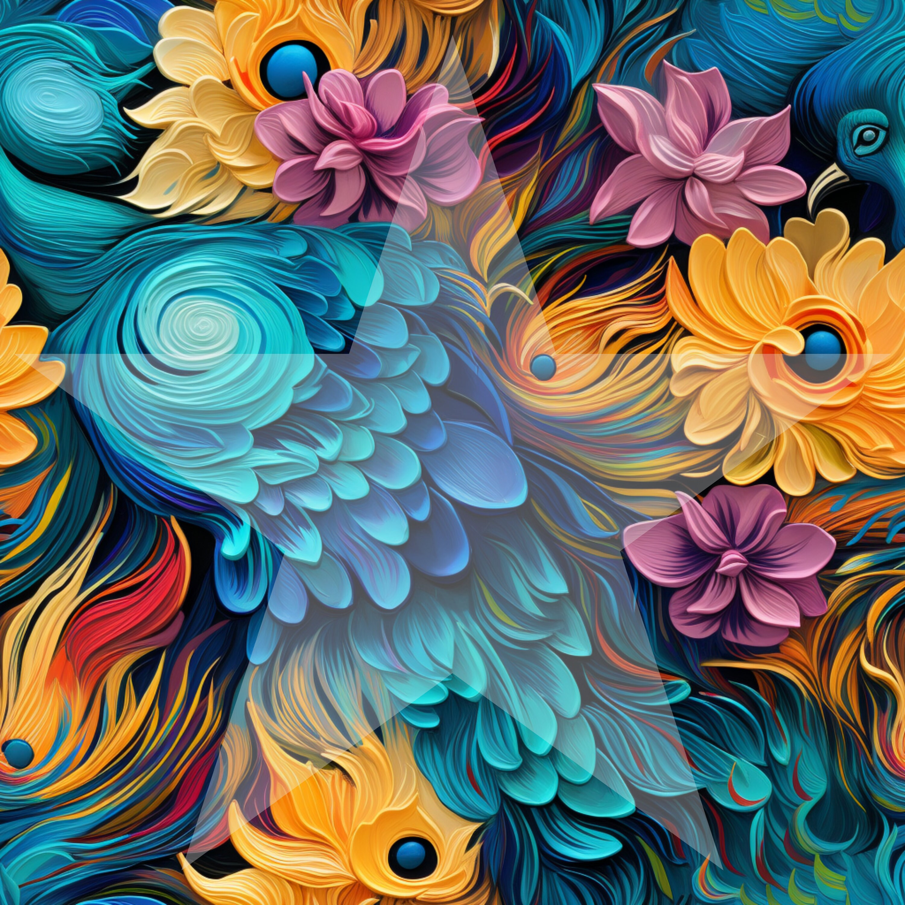 Boho Digital Paper, Seamless Background, Floral Patterns, Premade Wild ...