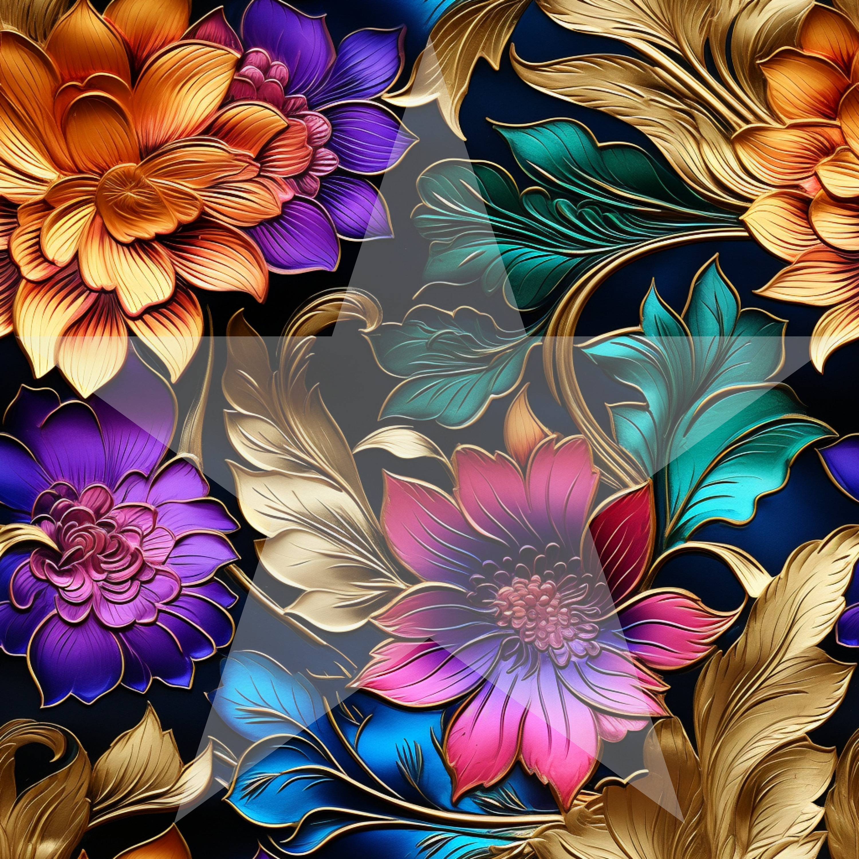 Boho Digital Paper, Seamless Background, Floral Patterns, Premade India ...