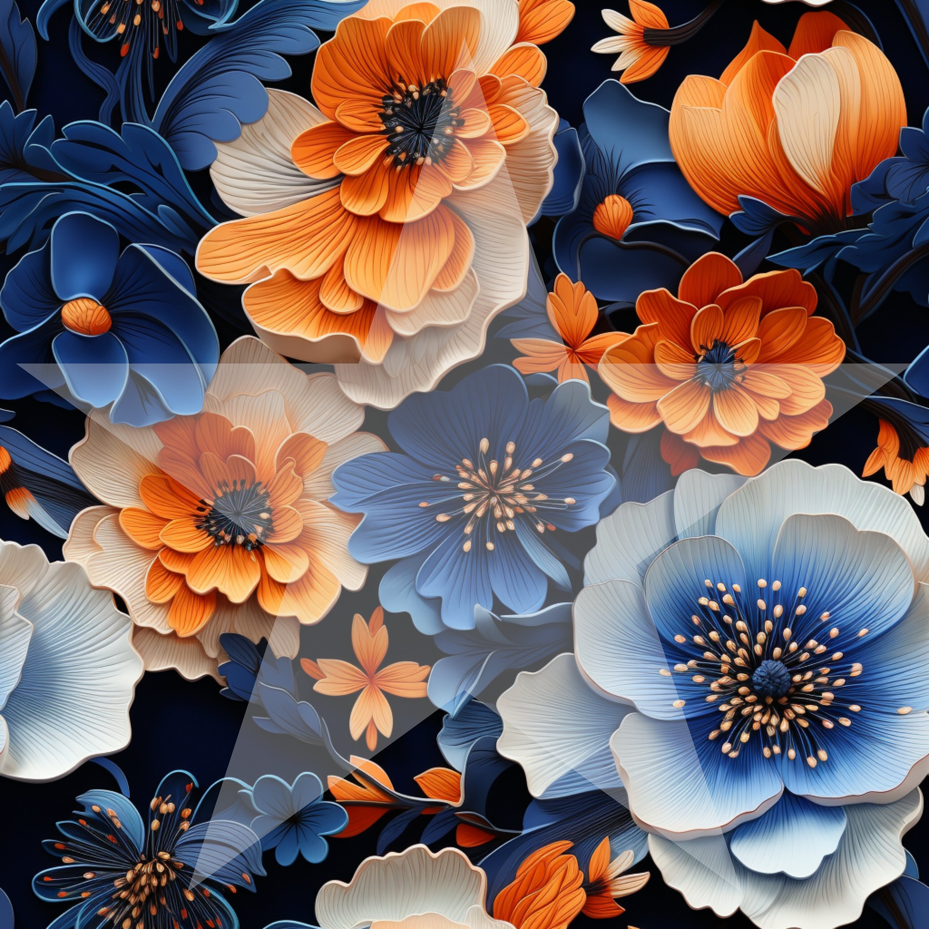 Boho Digital Paper, Seamless Background, Floral Patterns, Premade ...